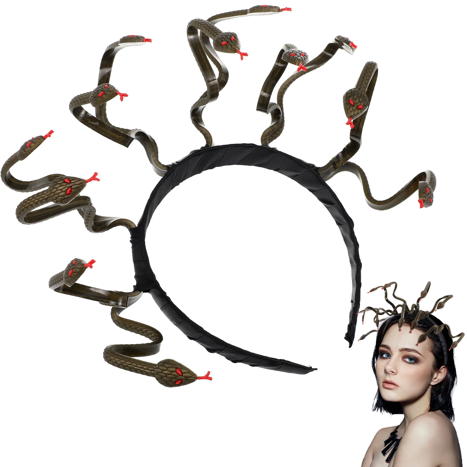 Snake-Headdress-Halloween-Cosplay-Blood-Headband-Ghost-Headpiece ...