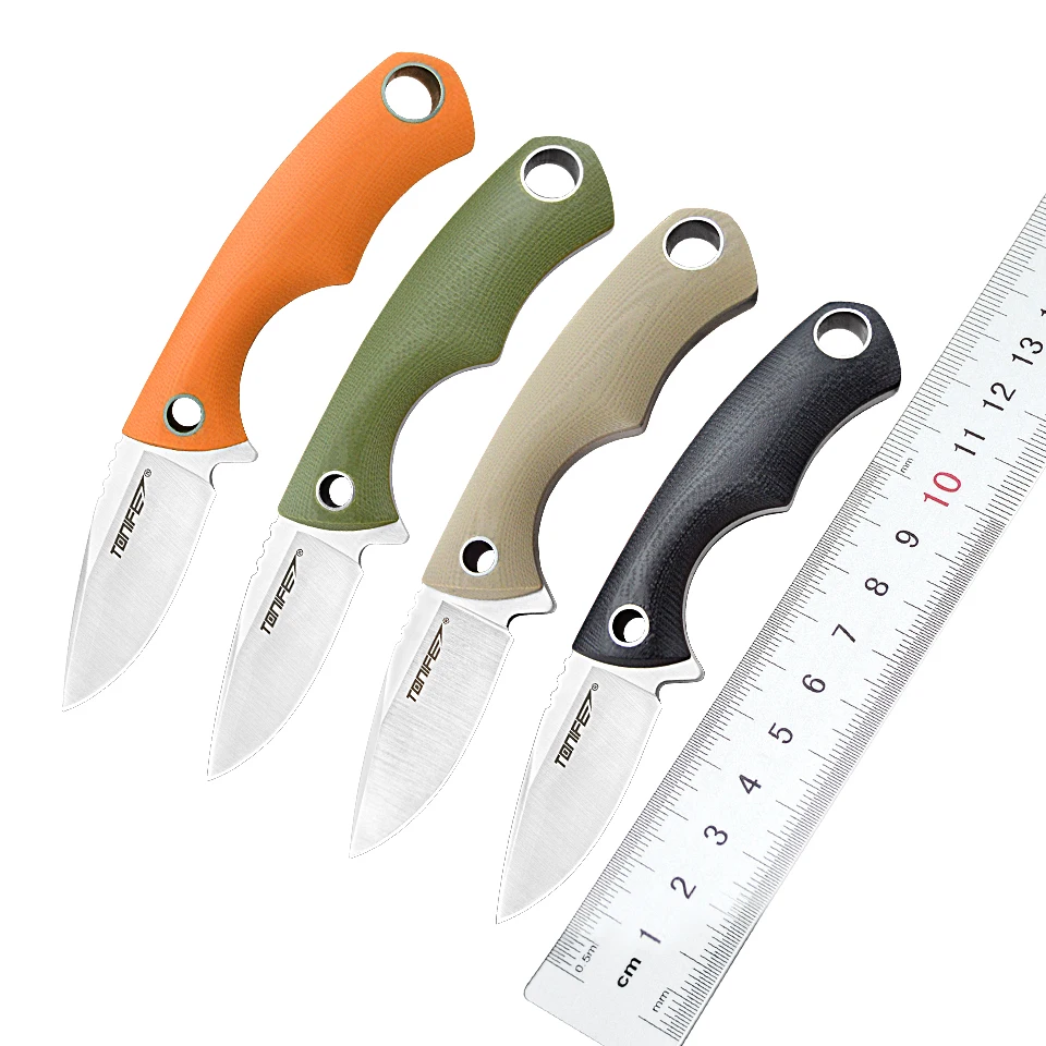 Tonife Squirrel Fixed Blade Neck Knife Full Tang 4-5/8 Inch Overall ...