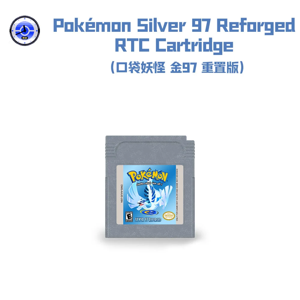 16 Bit Video Game Console Cartridge GBC Game Card Series Blue Crystal ...