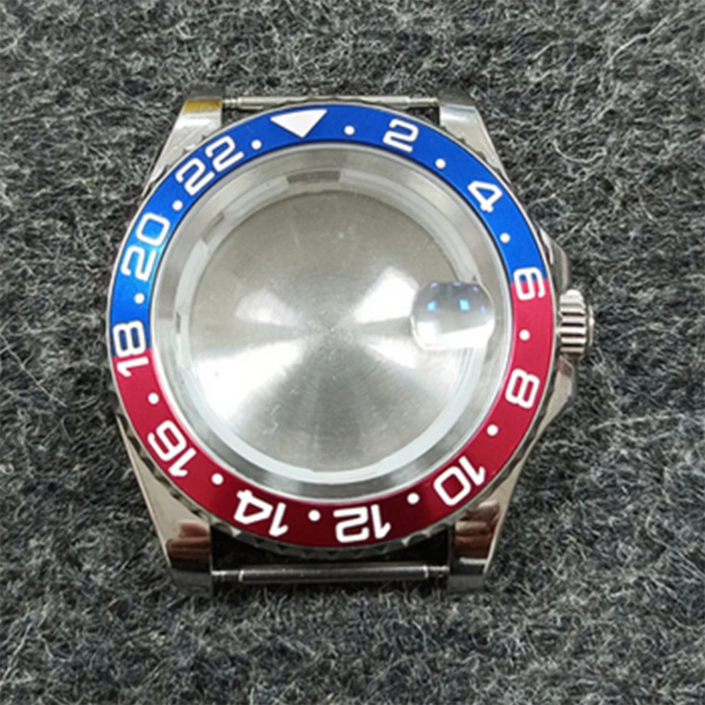 Casing-Jam-Tangan-Baja-Tahan-Karat-40MM-GMT-Casing-Cermin-Safir-Bezel ...