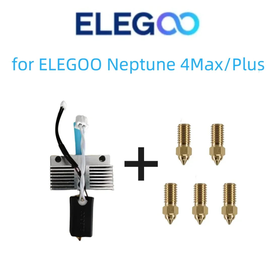 ELEGOO-Neptune-4-Max-Plus-Hotend-5PCS-Nozzle-assembly-Fully-assembled ...