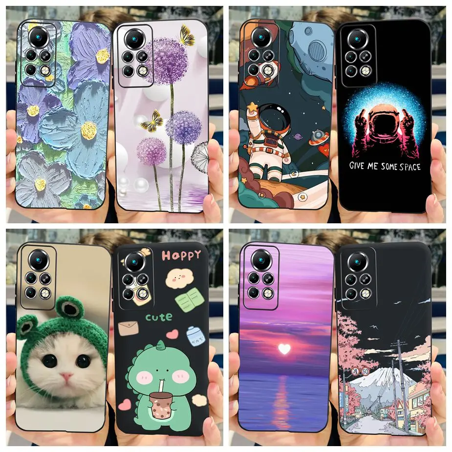 For-Infinix-Note-11-Pro-Case-X697-Stylish-Painted-Cover-Soft-Silicone ...