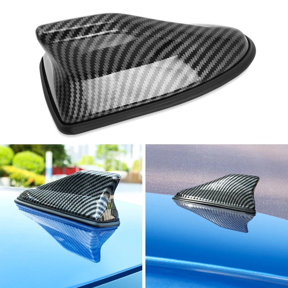 Carbon-Fiber-Car-Roof-Shark-Fin-Aerial-Antenna-for-Nismo-Nissan-Almera ...