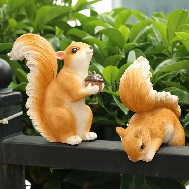 Creative-Squirrel-Garden-Decoration-Cute-Home-Balcony-Animal-Spirit ...