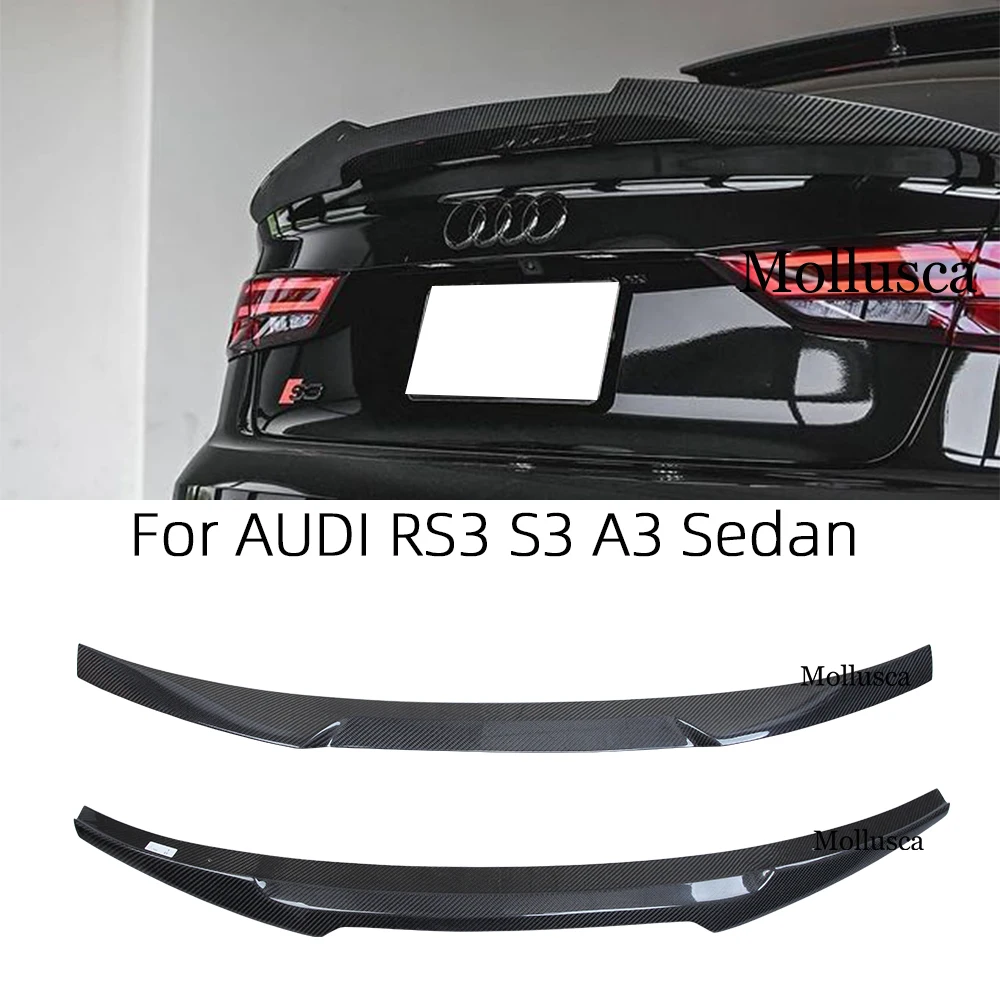 For AUDI A3 S3 RS3 Limousine 8V Sedan M4 Style Carbon Fiber Rear ...