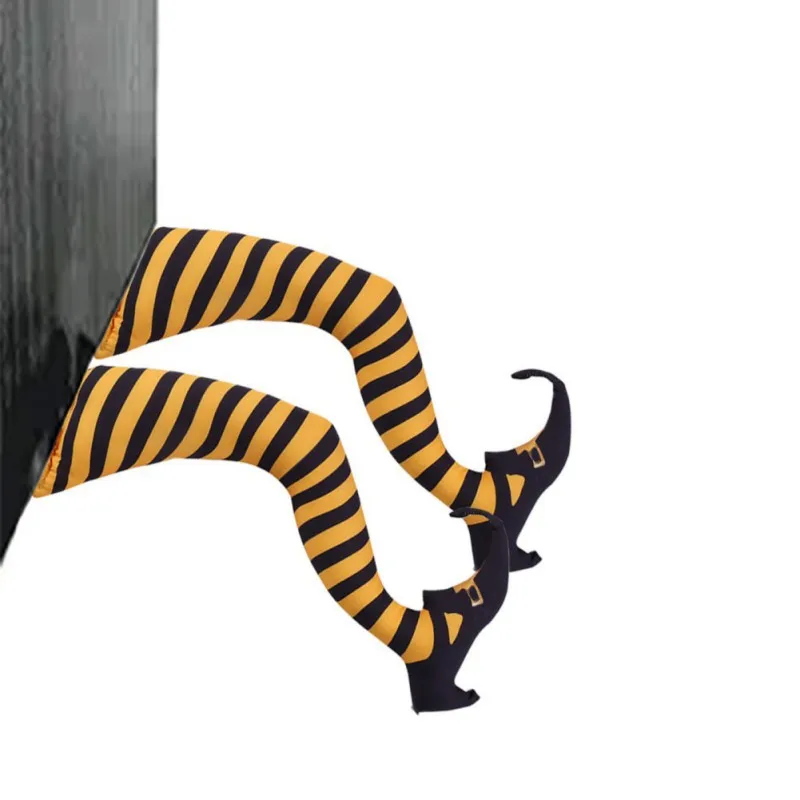 1-Pair-Halloween-Evil-Witch-Legs-Props-Upside-Down-Wizard-Feet-with ...