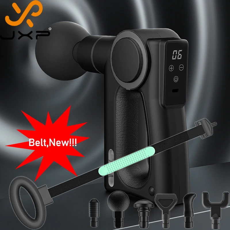 JXP-Belt-Square-Massage-Gun-Pulse-Lcd-Muscle-Sport-Massager-Battery ...