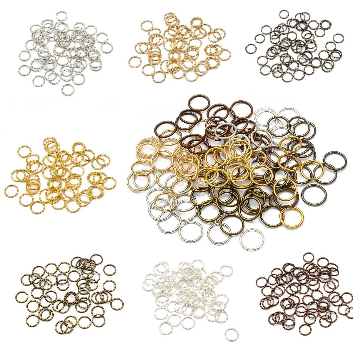 Stainless Steel Spring Clasp Jump Rings Connector Ring Spring Clasp for ...
