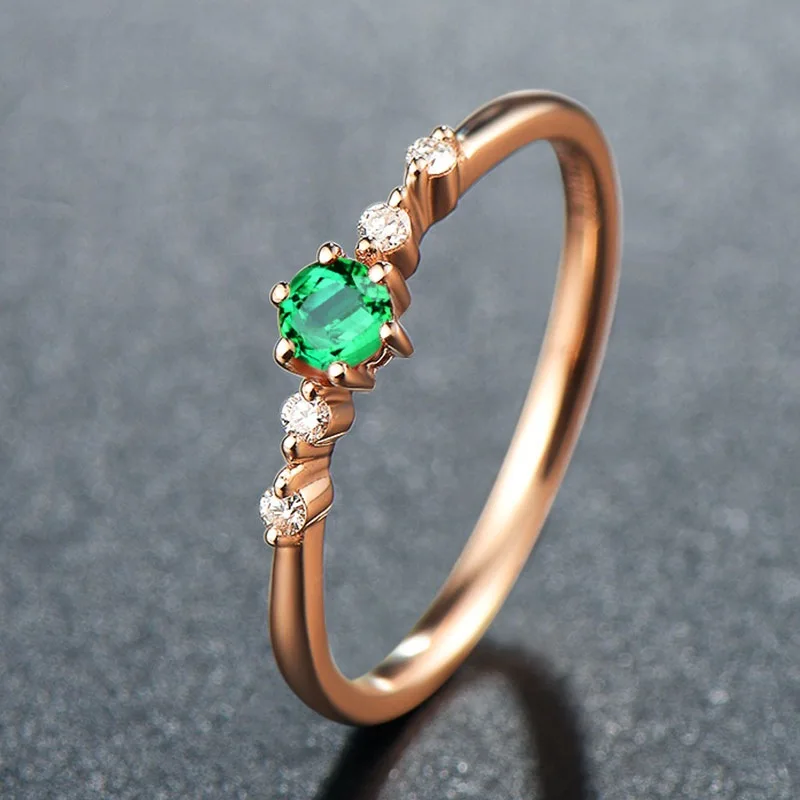 S925-sterling-silver-European-and-American-hot-emerald-ring-plated-with ...