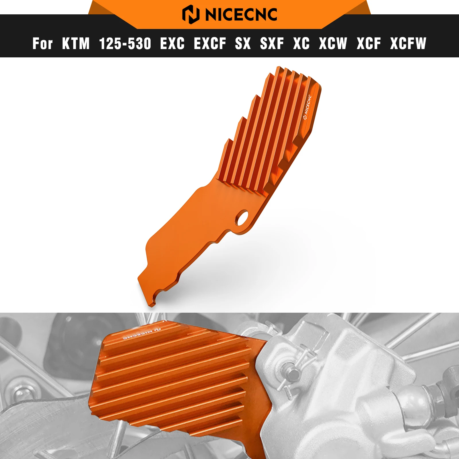 NICECNC For KTM EXC 300 2008-2023 Rear Brake Heat Sink Caliper Cooler ...
