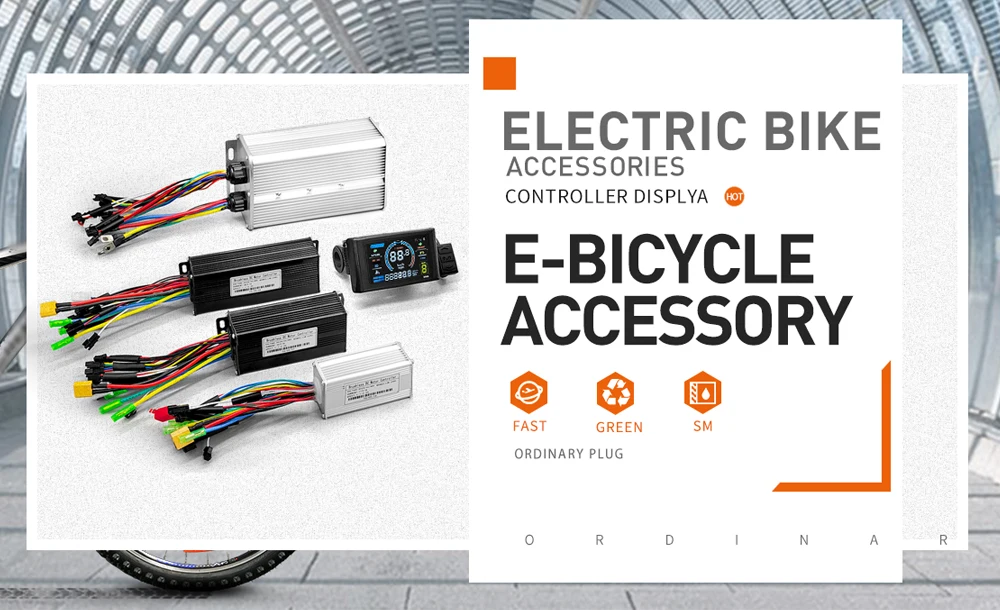 Синусоидальная волна Ebike 24 В, 36 В, 48 В, 17 А-30 А, трехрежимная ...