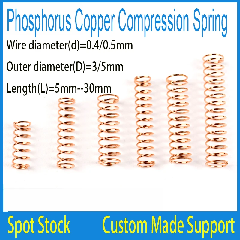 0-4-0-5mm-Wire-Phosphorus-Copper-Compression-Spring-Gold-Plated ...