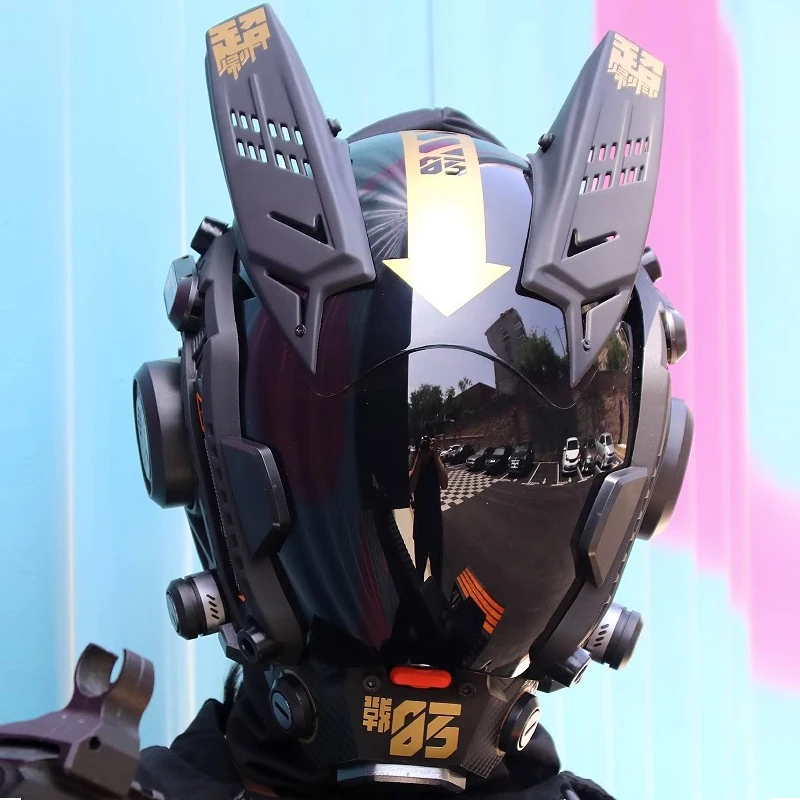 Game-CyberPunk-Cosplay-Mask-Helmet-sci-fi-Machinery-Masquerist-Face ...