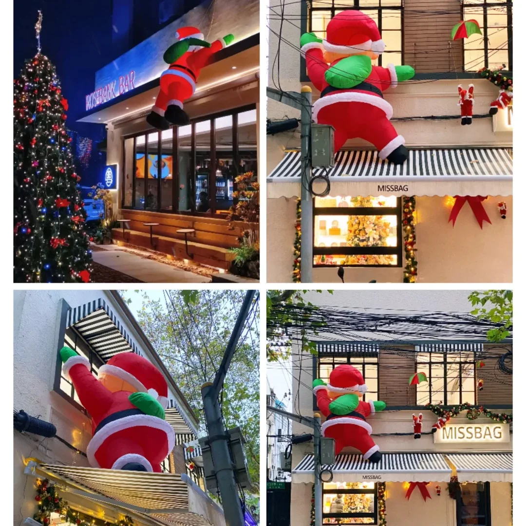 Giant-Inflatable-Santa-Claus-Christmas-Hat-Tree-Arch-Giftbox-Festival ...
