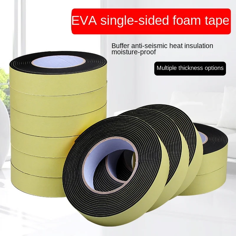 Strong Adhesion Black EVA Foam Sponge Rubber Strip Tape Waterproof ...