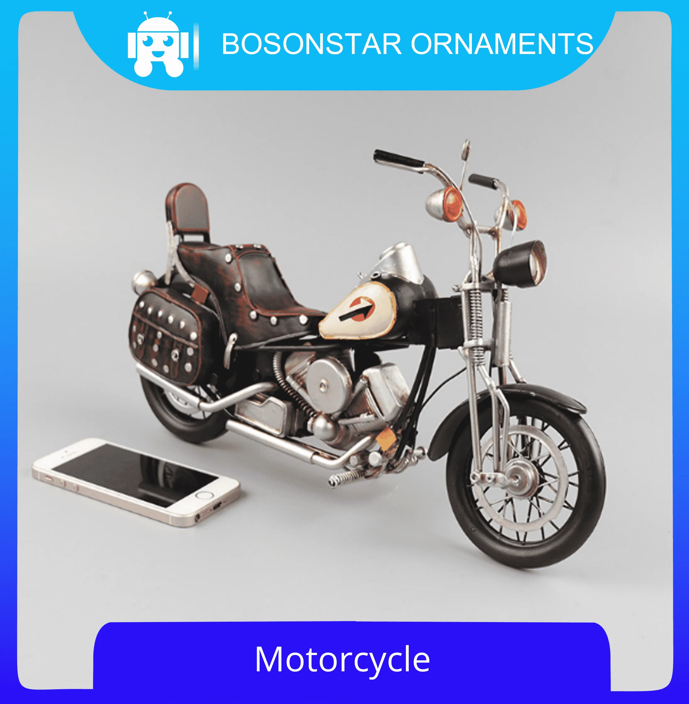 Simulation-Of-Motorcycle-Model-Wrought-Iron-Retro-Nostalgic-Objects ...