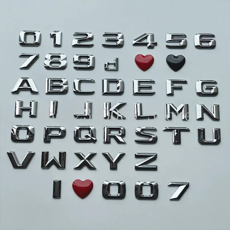 23mm Full Diy Sharp Letters Numbers 0-9 A-z For Mercedes Lexus Mini ...