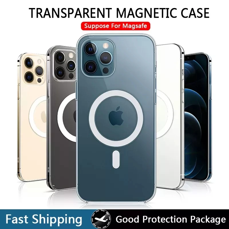 Ultra-Clear-Magnetic-Circle-Magsafing-Case-on-For-IPhone-11-12-13-14-15 ...