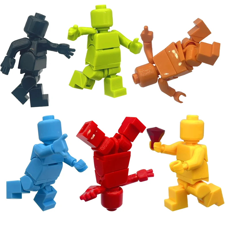 Movable Head Waist Hand Bending Leg Combination Action Figures Building ...