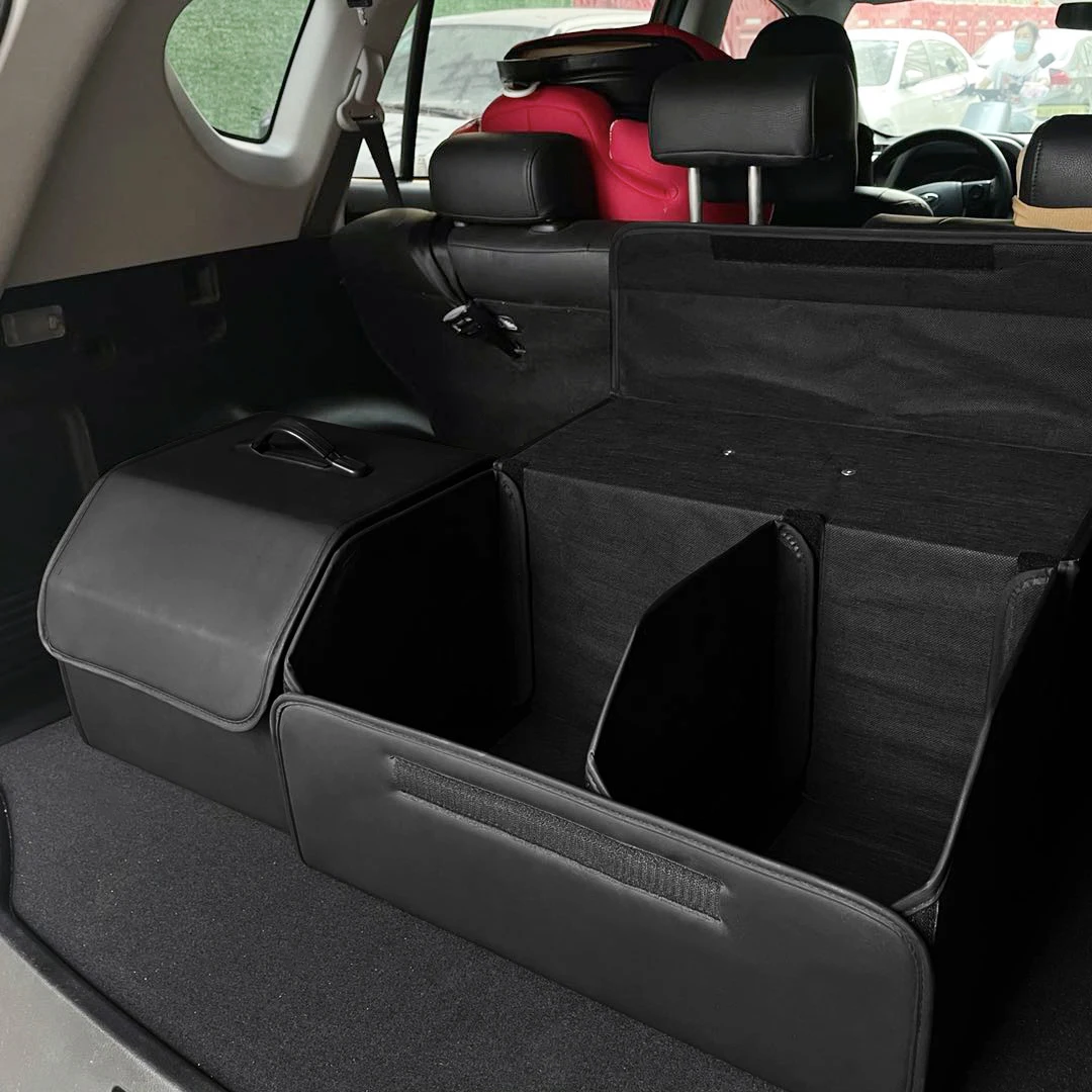 Storage Box Pu Leather Multipurpose Collapsible Car Trunk Storage ...