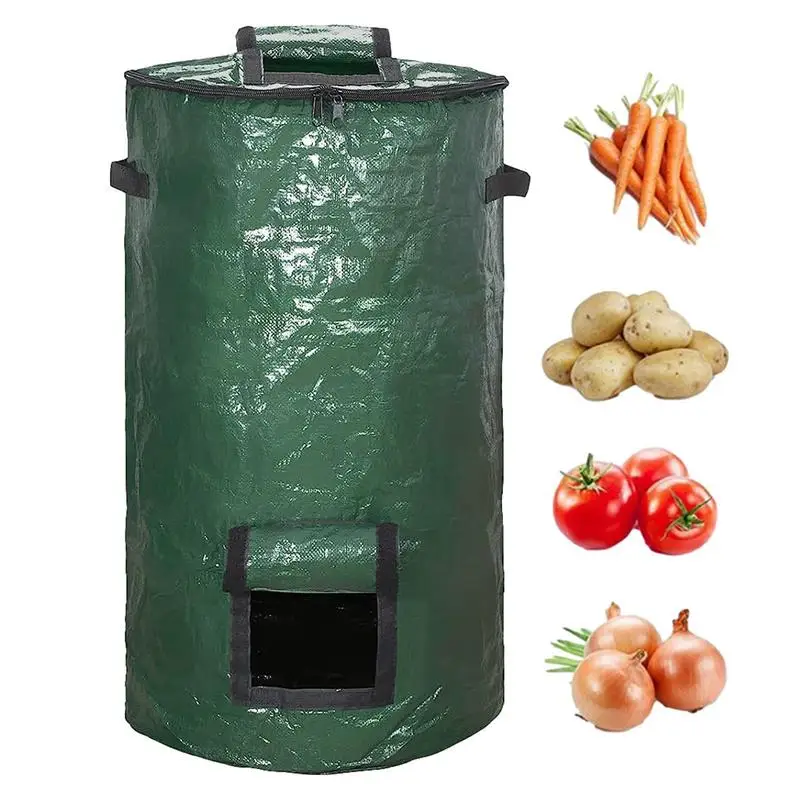 Collapsible-Garden-Yard-Compost-Bag-with-Lid-Environmental-Compost-Bag ...