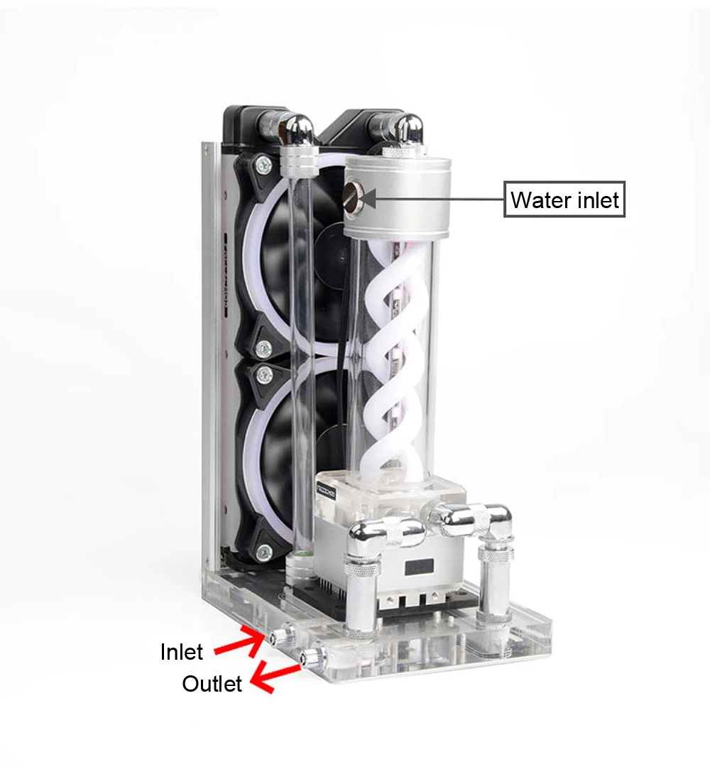 FREEZEMOD External Laptop Water Cooling Radiator Kit, Hard Tube ...
