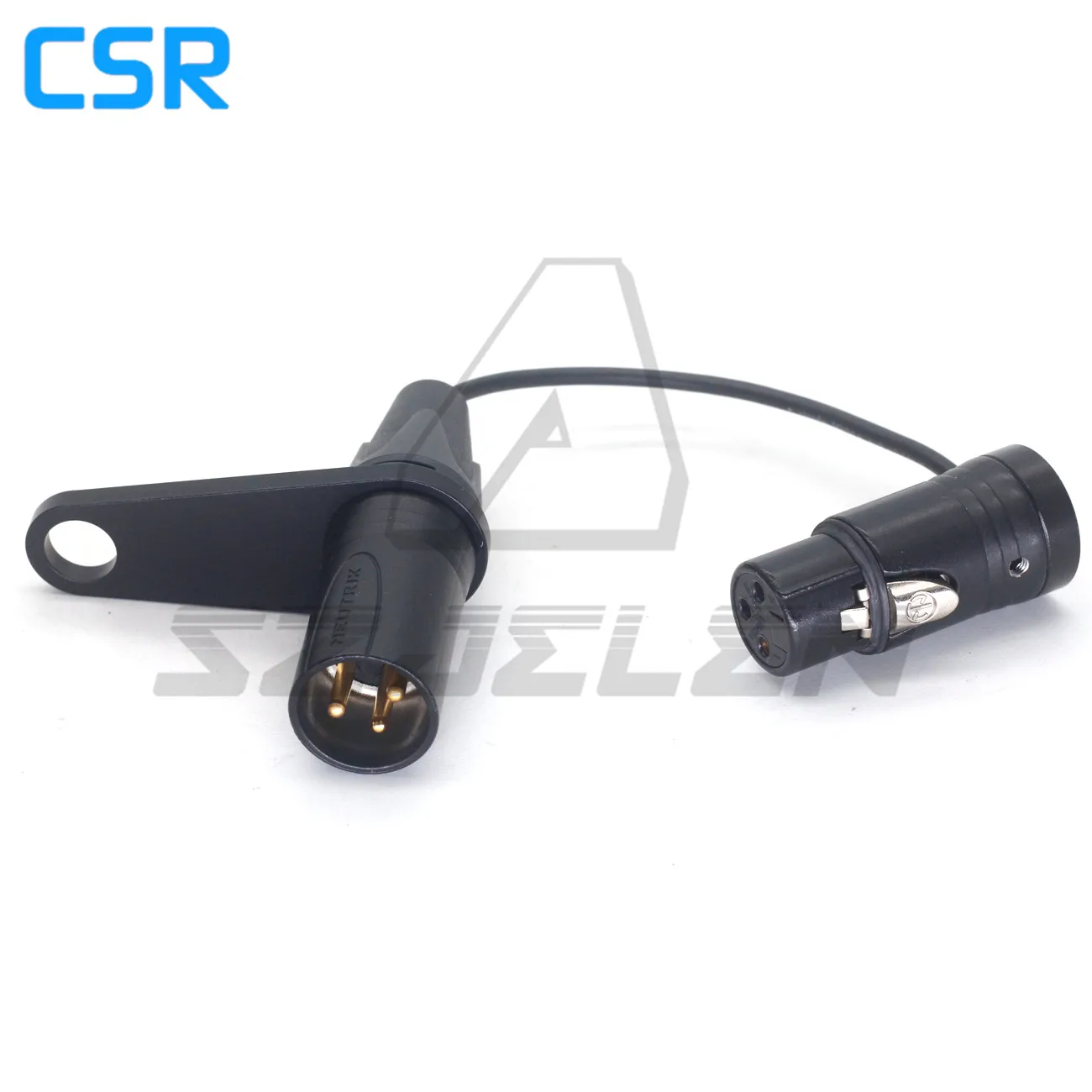 Low-Profile XLR Connector Bracket All Black Metal Retaining Ring QAT ...
