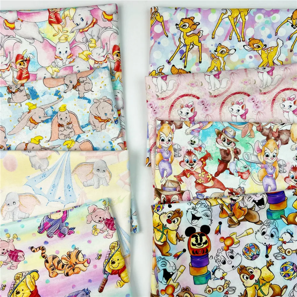 sale-Disney-Tinker-Bell-Dumbo-Dalmatians-Witch-Cotton-fabric-Fabrics ...