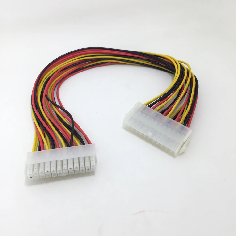 24-pin 24 pin Male to Female Power Extension Cable ATX Power Supply ...