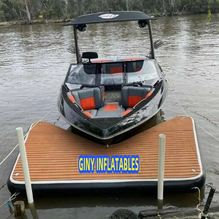 Big size inflatable floating island swim platform fishing boat dock ...