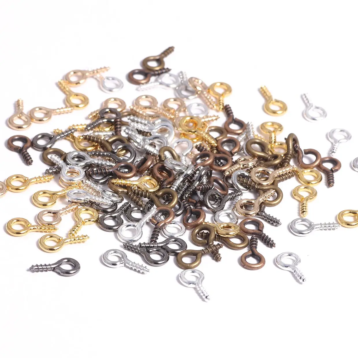 100-200pcs-Small-Tiny-Mini-Eye-Pins-Eyepins-Hooks-Eyelets-Screw ...