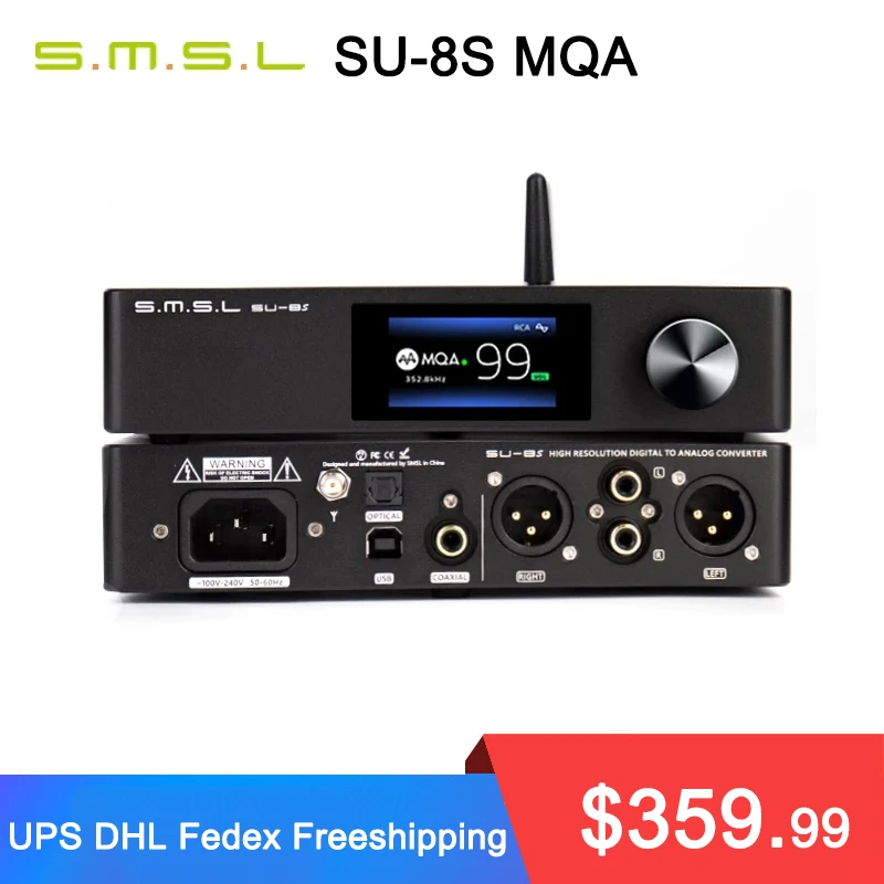 SMSL SU 8S MQA 디코더 ES9068AS 블루투스 5.0 SU8S DAC DSD512 PCM768kHz/32Bit 원격 ...