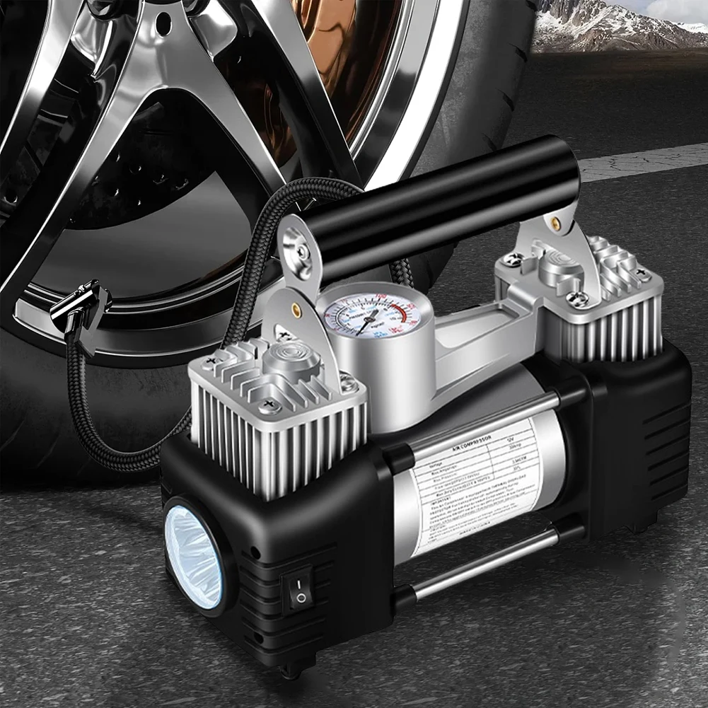 12V-Duty-Car-Truck-Air-Compressor-Portable-Dual-Cylinder-Air-Pump-Heavy ...