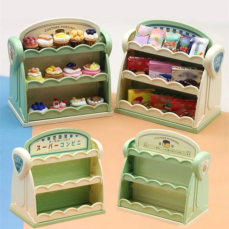 1-12-Dollhouse-Miniature-Display-Shelf-Snack-Rack-Dessert-Stand-Storage ...