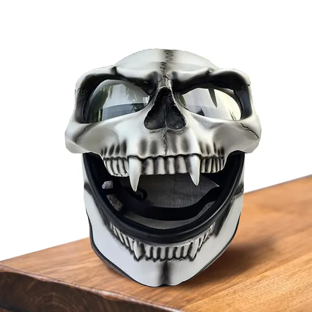 Skeleton Helmet Amazing Motorcycle Helmet Mohawk Punk Monster 3D