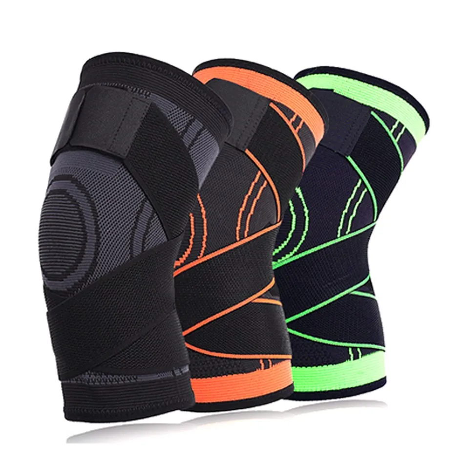 Wosweir 1pc Sports Kneepad Men Pressurized Elastic Knee Pads Support