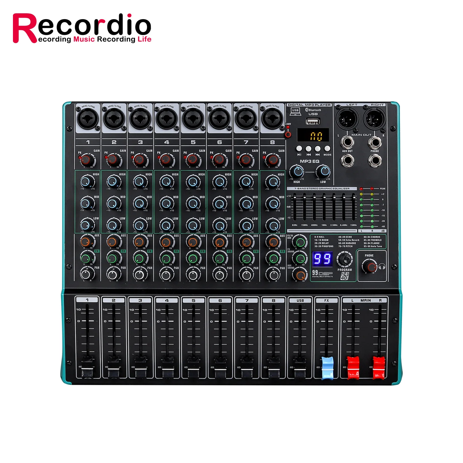 GAX-TK8-professional-8-channel-mixer-with-multi-channel-control-and ...