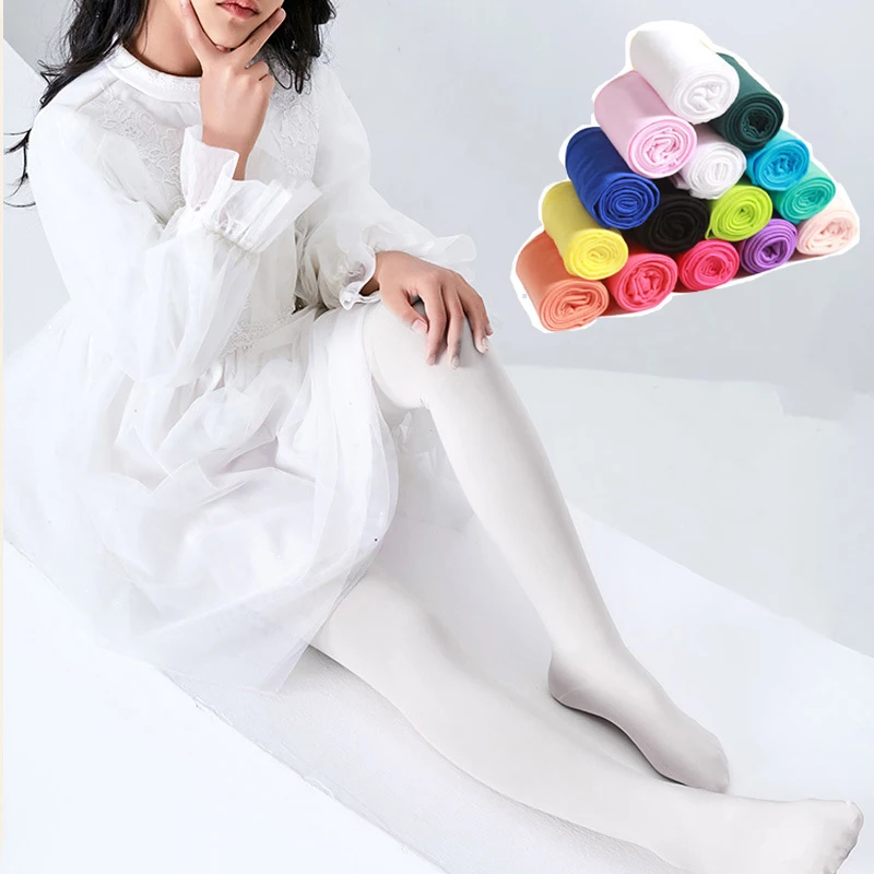 Spring Autumn Thin Candy Color Kids Pantyhose Girls Ballet Dancing ...