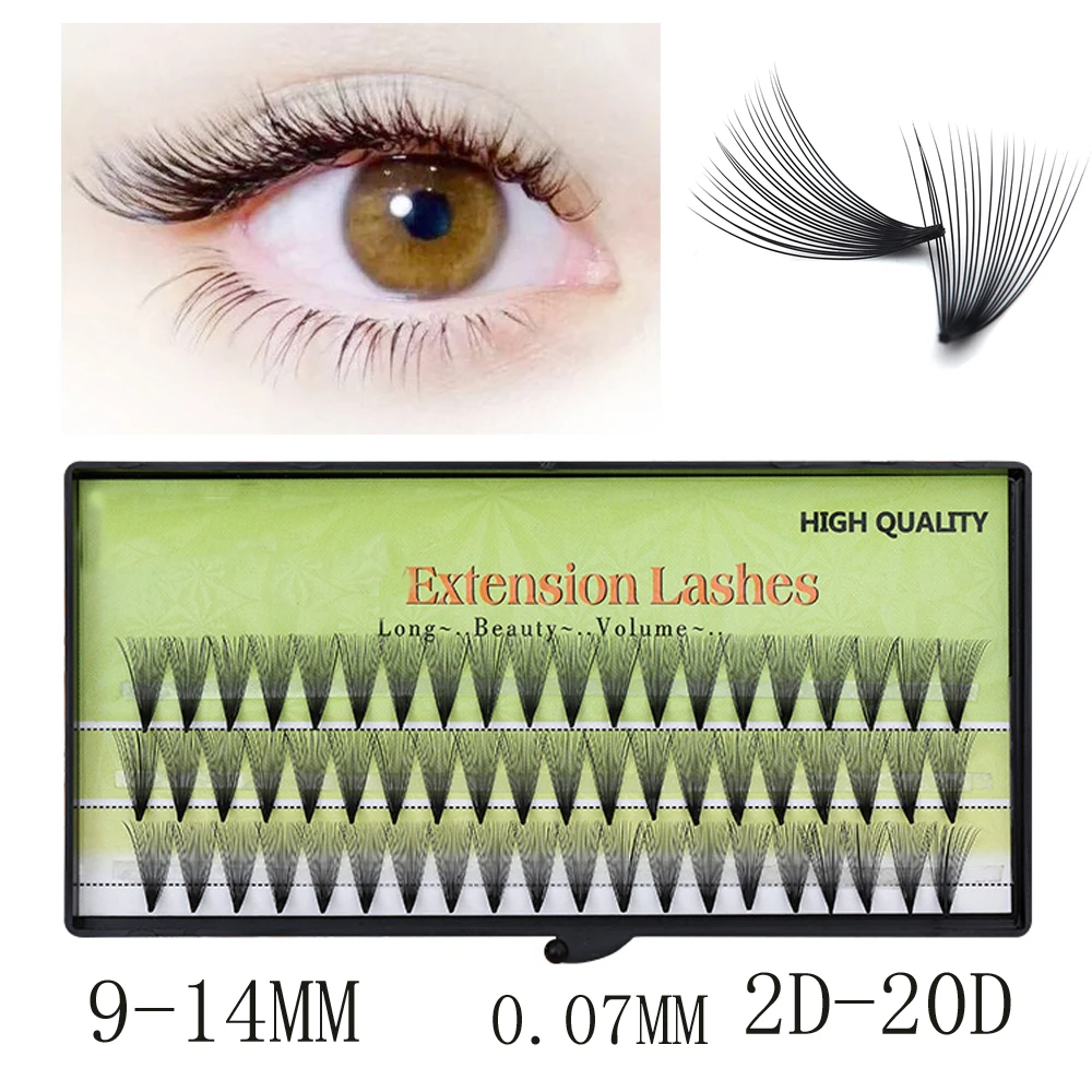 New 20d/6d/10d Russian Volume Eyelashes Extension Short Stem Pre Made ...