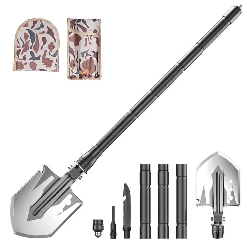 Military-Tactical-Shovel-Multifunction-Outdoor-Garden-Tools-4-Section ...
