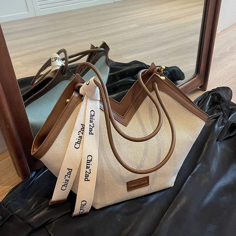 Large Capacity Bag for Women's New Minimalist Canvas Tote Bag Versatile ...