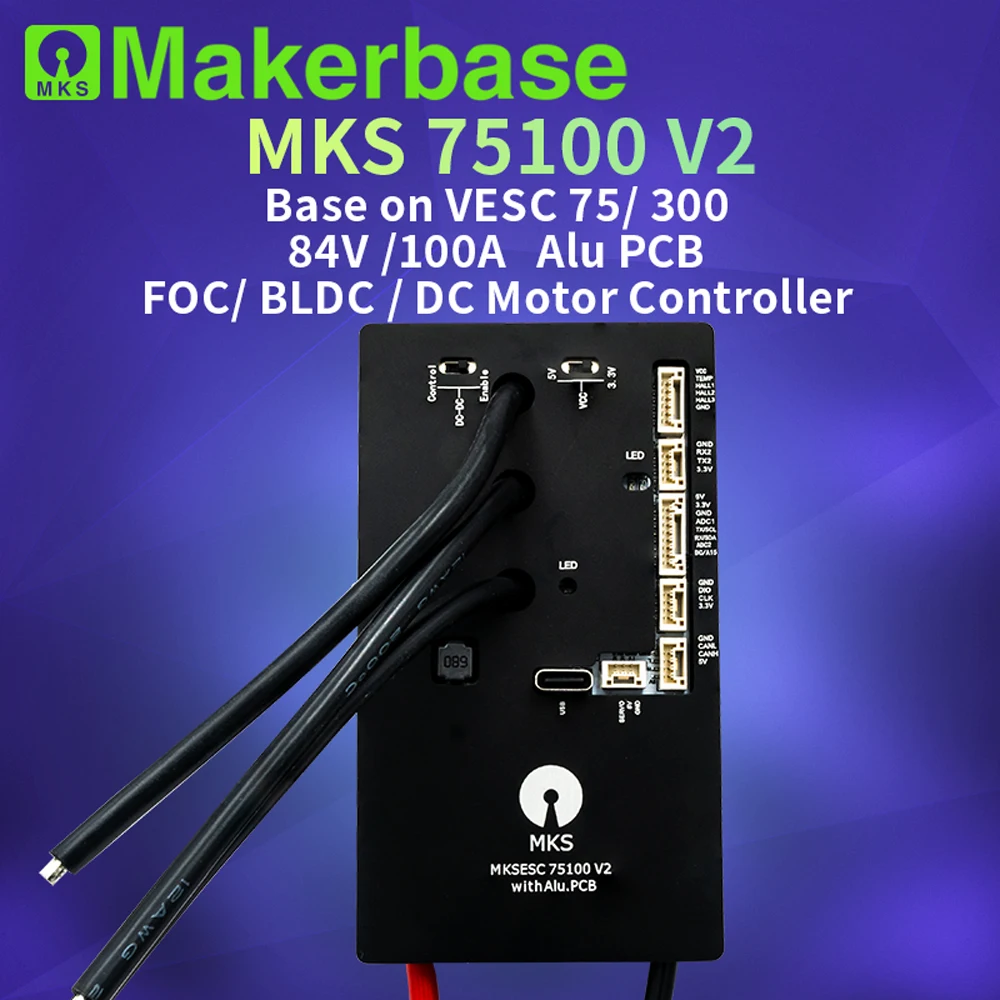 Makerbase-VESC-75100-V2-84V-100A-con-PCB-in-alluminio-basato-su-VESC ...