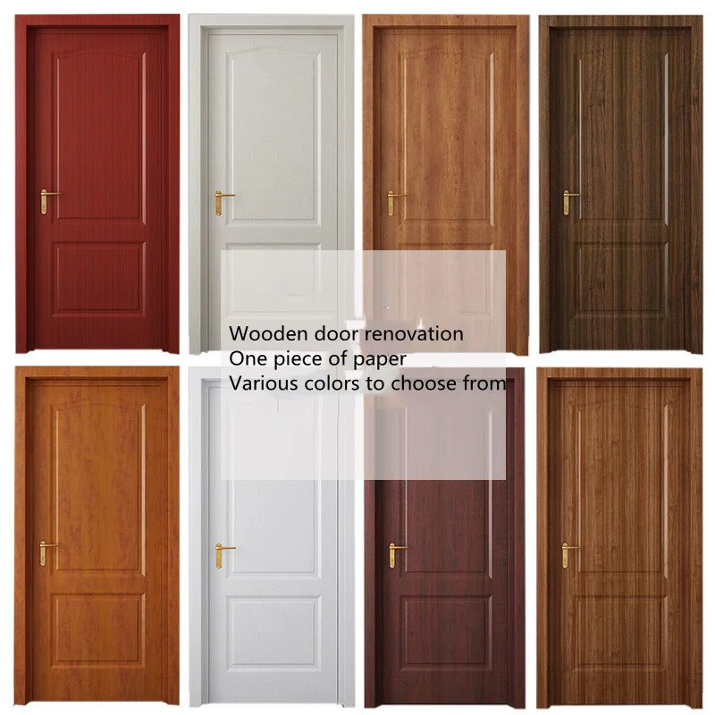 Wood-Grain-Door-Stickers-Self-Adhesive-Whole-Waterproof-Wooden-Door ...