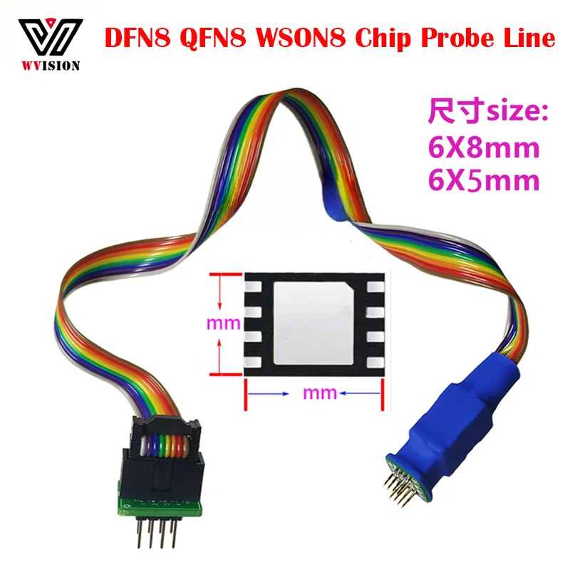 2023 DFN8 QFN8 WSON8 Chip Probe Line Read Write Burning Test Adapter ...