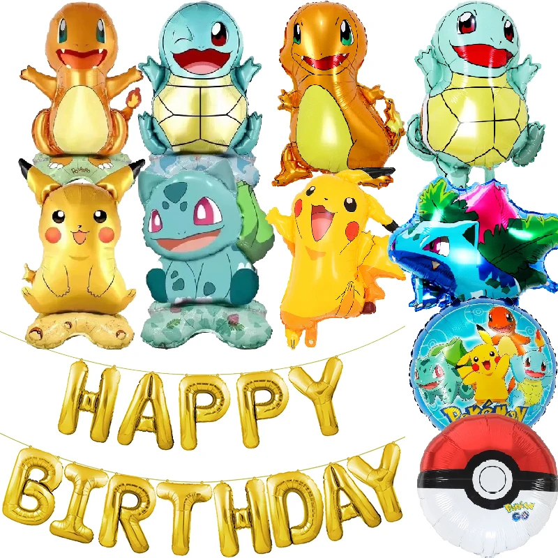 Balões pokémon pikachu figura decorações de aniversário festa favores ...