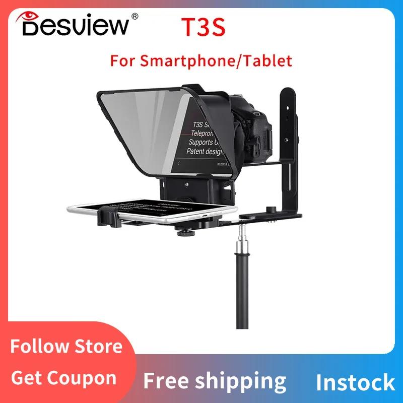 Desview-T3S-Lightweight-Portable-Teleprompter-for-Smartphone-Tablet ...