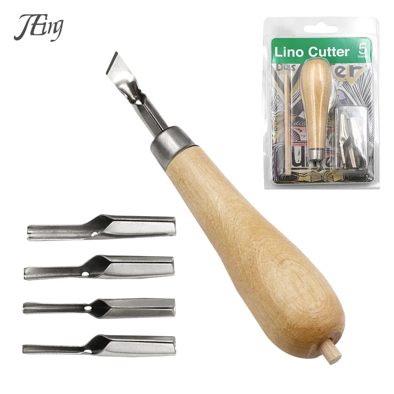 Printmaking-Carving-Tools-Set-With-5-Blade-DIY-Lino-Block-Cutting-Stamp ...