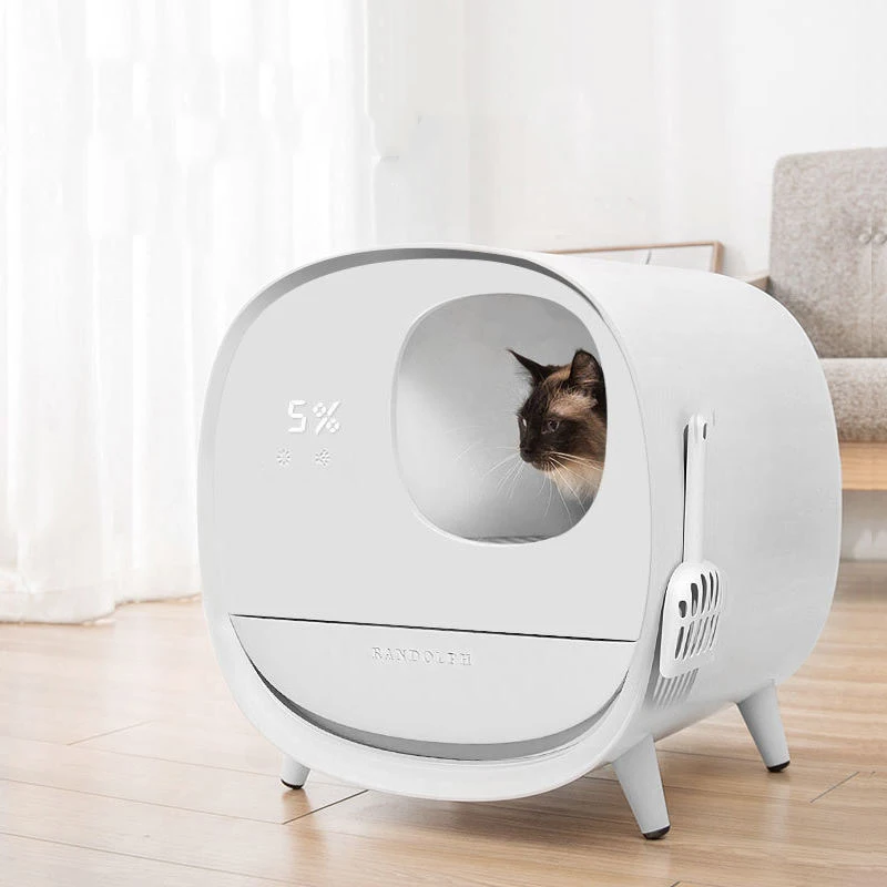 Auto-Cat-Potty-Box-Robot-Machinery-Large-Electronic-Smart-Cat-Toilet ...