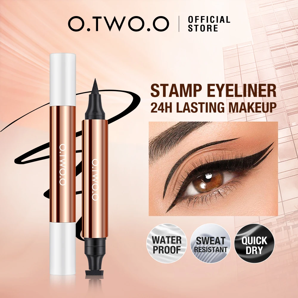 O-TWO-O-Liquid-Eyeliner-Stamp-Black-Eye-Liner-Pencil-Waterproof-Long ...