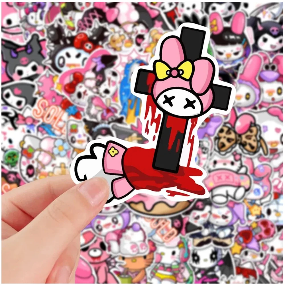 10-30-54pcs-Goth-Sanrio-Stickers-Anime-Hello-Kitty-Kuromi-My-Melody ...